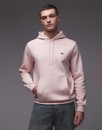 Lacoste Sweat &agrave; capuche &agrave; logo - Rose clair