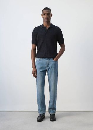 Mango Jean Bob regular-fit bleu moyen - Homme - 38 - MANGO MAN