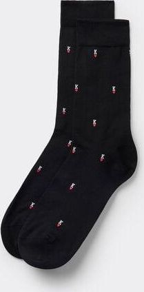 Calzedonia Gemusterte Herrensocken Schwarz
