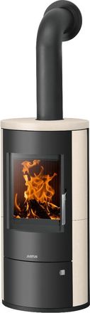 JUSTUS Austin Kaminofen 5 kW f&uuml;r Scheitholz und Kohlebriketts Schwarz-Kalkstein