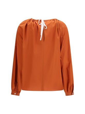 Marni Womens Cotton Blouse Rust Polo Shirts T-shirts And Polos