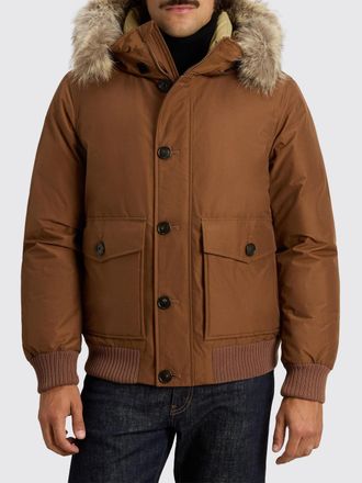 Woolrich Doudoune courte avec capuche bord&eacute;e de shearling et poches plaqu&eacute;es