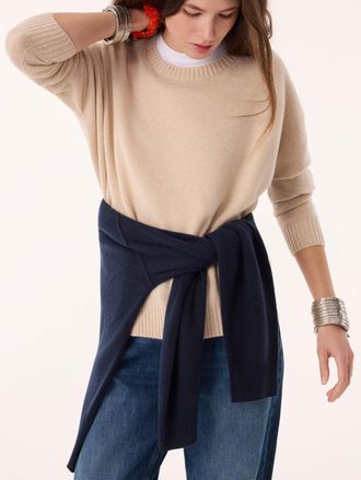 Kujten Pull col rond piqure contrast&eacute;e - Pull Amelina