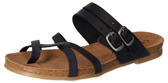 Cosmos Comfort Damen 6106-801-9 Flache Sandale, schwarz, 44 EU