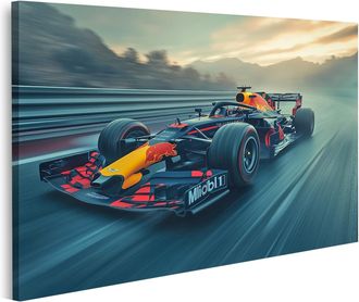Islandburner Prime Bild auf Leinwand Formel Eins Auto bei Sonnenuntergang Rennen Bilder Wandbilder Poster