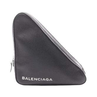 Balenciaga Pre-owned Triangle Leder Clutch - - Pre-owned - Damen - Schwarzk - ONE SIZE