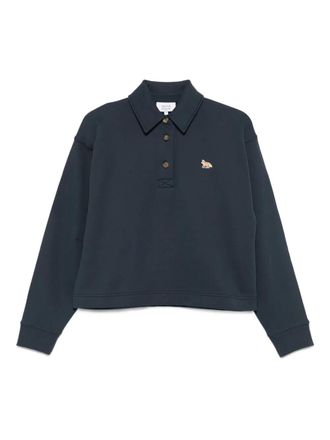 Maison Kitsuné polo à logo brodé - Bleu