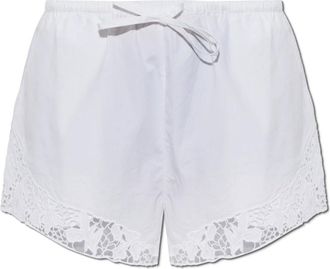 Rotate Shorts mit Spitzeneins&auml;tzen - - Shorts - Damen - Wei&szlig; - XS