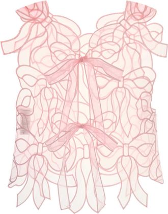 Cecilie Bahnsen Womens Pink Organza Top Blushpink Maglie Sweater