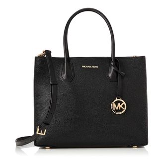 Michael Kors Mercer Gro&szlig;e Shopper-Tasche aus genarbtem Leder - - Bags - Damen - Schwarzk - ONE SIZE