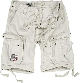 Surplus Raw Vintage Airborne Vintage Homme Cargo Shorts, Blanc Mat, 3XL
