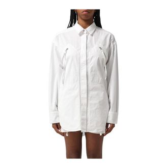 Pinko Pinko, Femme, Blouses et Chemises, Blanc, Taille: 38 FR Chemise &agrave; manches longues avec d&eacute;tail zipp&eacute;