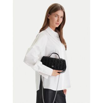 Calvin Klein Handtasche Calvin Klein Quilted Top Handle Chain Bag LV04F3410G Schwarz