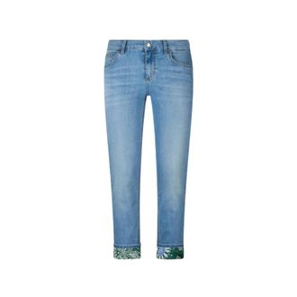 Liu Jo Cropped Denim Jeans mit Bandana-Manschette - - Jeans - Damen - Blau - W25