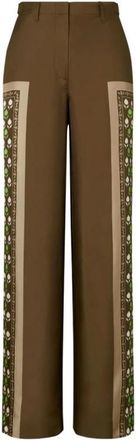 Tory Burch Femme, Pantalons, Brun, Taille: 38 FR Relaxed-fit Satin Pant