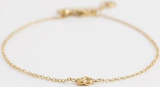 Abbott Lyon Made Mine - Bracelet &agrave; mini noeuds en acier inoxydable plaqu&eacute; 18 carats - Dor&eacute;