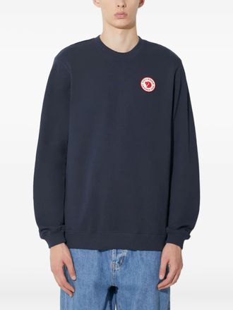 Fj&auml;llr&auml;ven sweat &agrave; patch logo - Bleu