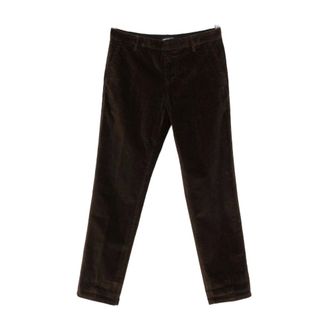Dondup Homme, Jeans, Brun, Taille: W35 Jean Côtelé Marron avec Poches Fendues