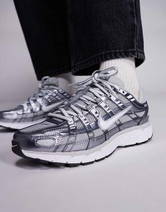 Nike P-6000 - Baskets - Gris fonc&eacute; et argent&eacute;