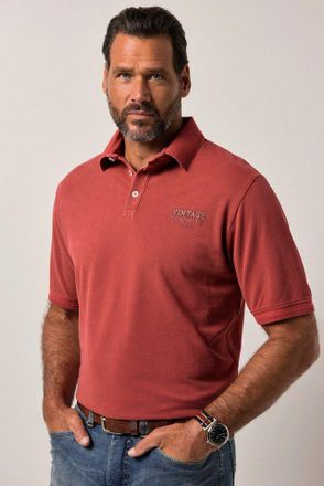 JP1880 Poloshirt Poloshirt Halbarm Print Vintage Look