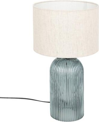 Atmosphera Atmosphera - Lampe à poser mati verre bleu h42cm