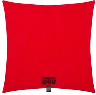 Zoeppritz Soft-Fleece-Kissenbezug - Polarfleece-Kissenbezug mit H&auml;kelstich - Flauschige Kissenh&uuml;lle - 40x40 cm - 355 Geranium - von zoeppritz since 1828, 702291