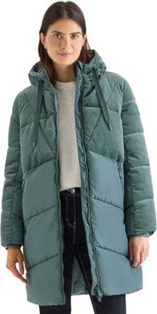 Cecil 1005474 Manteau Bouffant avec Velours côtelé, Vert Glace, XXL Femmes