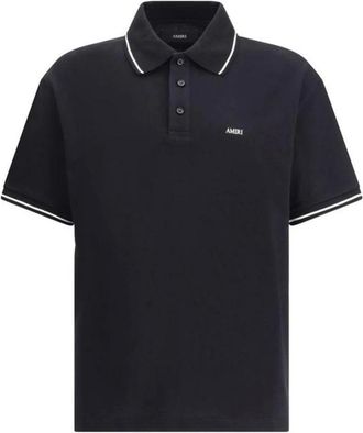 Amiri Homme, Tops, Noir, Taille: L Polo T-Shirt en Coton
