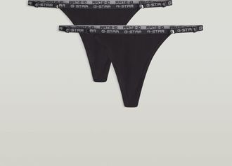 G-Star G-String 2er-Pack - Schwarz - Damen