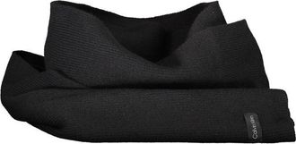 Calvin Klein Cotton Knit Scarf - Black