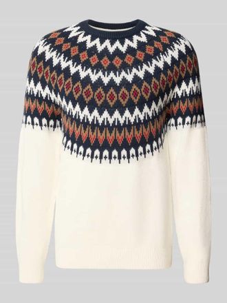 Mc Neal Strickpullover mit Norweger-Muster und Rundhalsausschnitt