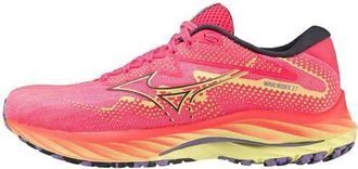 Mizuno Chaussures de Course Wave Rider 27 pour Femme, H-VPink/OBlue/Luminous, H Vpink Oblue Lumineux, 38.5 EU