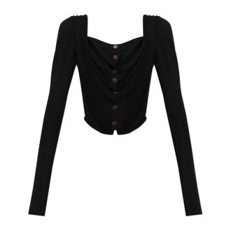 Vivienne Westwood Femme, Pulls, Noir, Taille: 40 FR Gilet en laine Bea