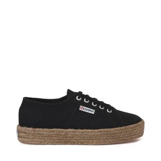 Superga 2730-cotropew, Sportschuhe für Damen, Schwarz - Nero Black 999 - Größe: 42 1/2 EU