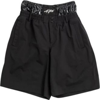 Moncler Homme, Shorts, Noir, Taille: M Logo Print Shorts