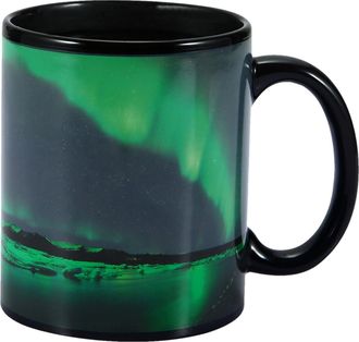 Generico Farbwechselnde Kaffeetassen aus w&auml;rmeaktiviertem Keramik | Thermo-Kaffeetasse mit Nordlichter-Muster, magischer Farbwechsel-Keramik, d