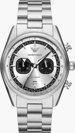 Emporio Armani AR11636 - Montre chronographe pour homme en acier inoxydable - Argenté