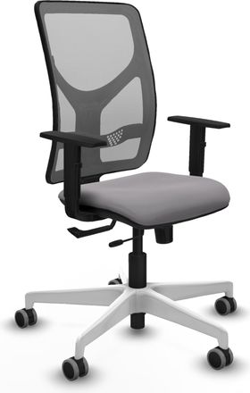 Piqueras y Crespo Drehstuhl, grau, mit 1D-Armlehnen, h&ouml;henverstellbare Lendenwirbelst&uuml;tze, ausgestattet mit Syncro/Traslack und Schneideschaum, mit Rollen von 65 mm, Pa
