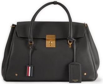 Thom Browne Sac week-end en cuir grain&eacute;