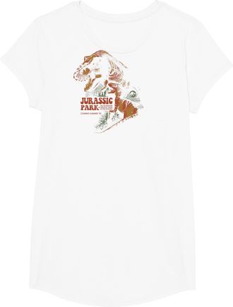 Jurassic Park T-Rex Raptor Vintage Colors T-Shirt