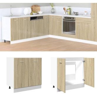 vidaXL Vidaxl - Armoire basse ch&ecirc;ne sonoma 80x46x81,5 cm bois ding&eacute;nierie