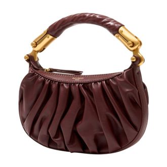 Balmain Womens Mini Bag Brown Calfskin
