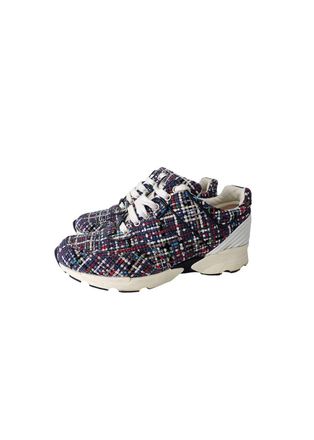 Chanel Multicoloured Woven Tweed Sneakers Size 39