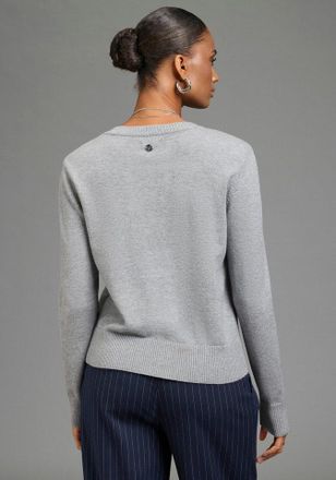 Bruno Banani Cardigan mit markanten Kn&ouml;pfen figurbetonte Passform, h&uuml;ftlange Schnittform, mit Rundhalsausschnitt