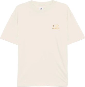 C.P. Company C.p. Company, Homme, Tops, Beige, Taille: XL T-shirt ras du cou en coton