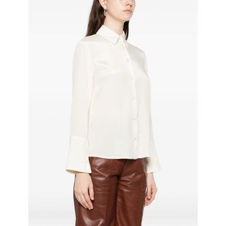 Max Mara Womens Silk Shirt Voliera Neutral Neutrals