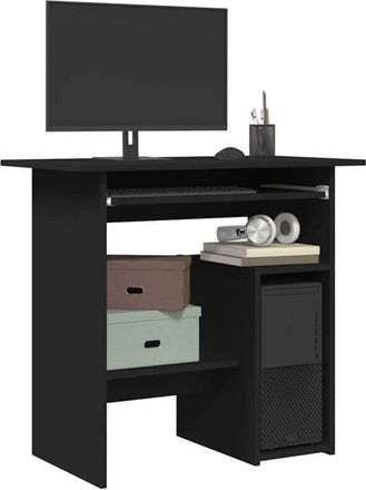 vidaXL Bureau Noir 80x45x74 cm Bois dingénierie vidaXL