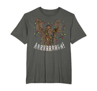 Star Wars Chewbacca Roar Christmas Lights Graphic T-Shirt T-Shirt