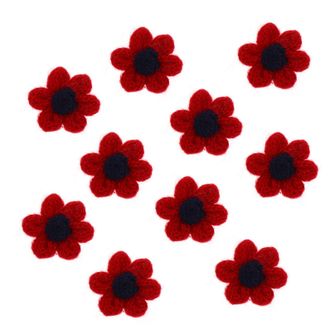 BESPORTBLE 10 St&uuml;ck Selbstgemacht Blumen Bastelset aus Stoff Handgefertigte Blumenapplikationen zum N&auml;hen und Dekorieren Von Kleidung Taschen Haaraccessoires