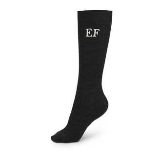 Elisabetta Franchi Stretch-Wollsocken mit Logo - - Underwear - Damen - Schwarzk - XS/S